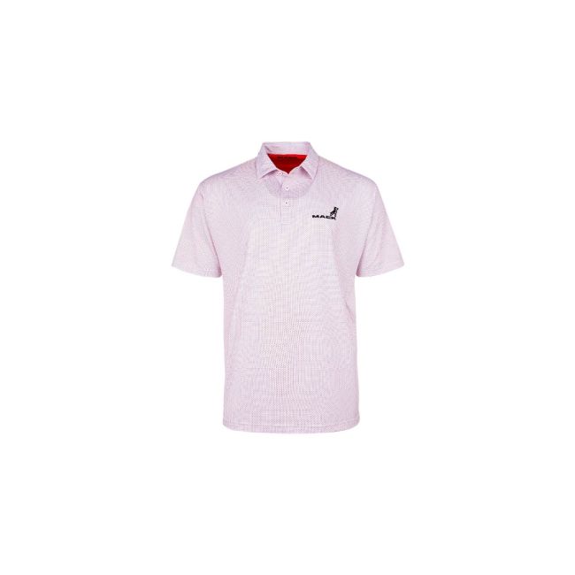 Black and Red Micro Dot Polo Shirt