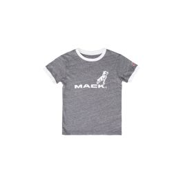 Youth Mack Logo Heather Gray Ringer T-shirt - Mack Trucks